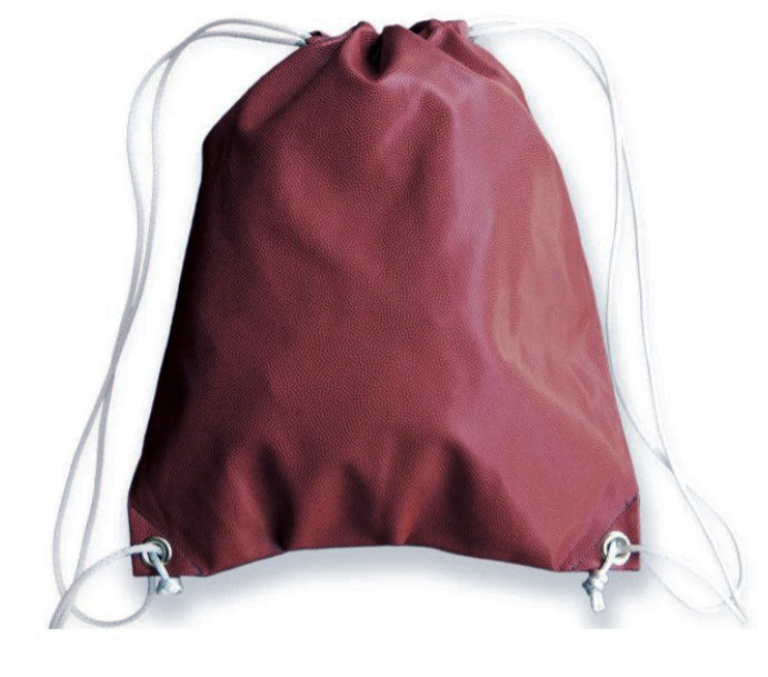Sports themed Drawstring Bags made from actual sports ball materials ...